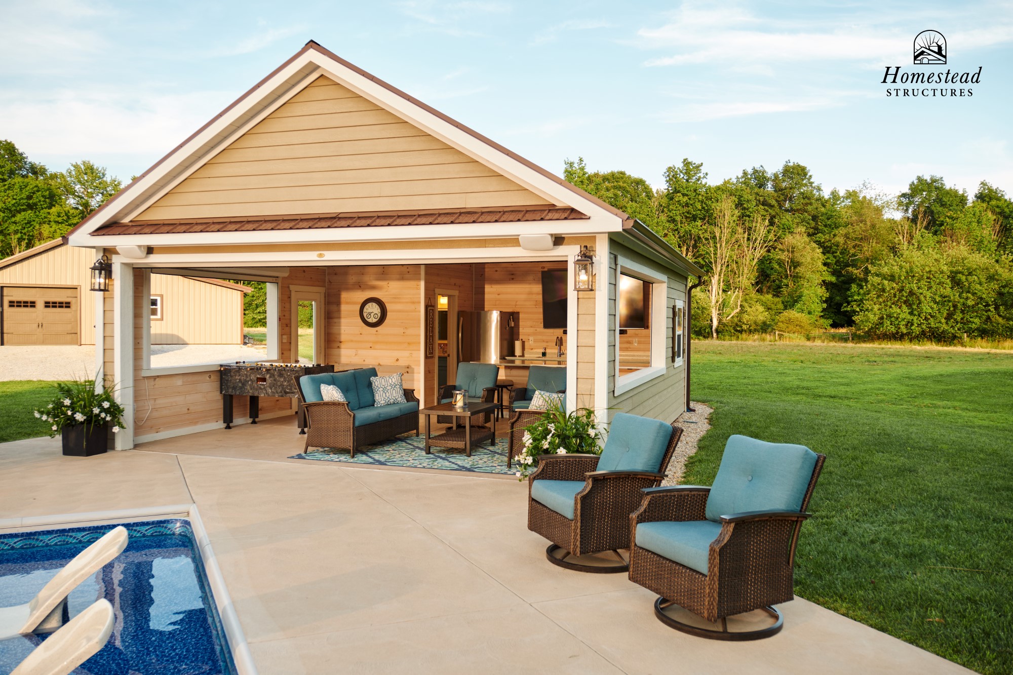 Amish-Built Outdoor Pool Houses | Homestead Structures