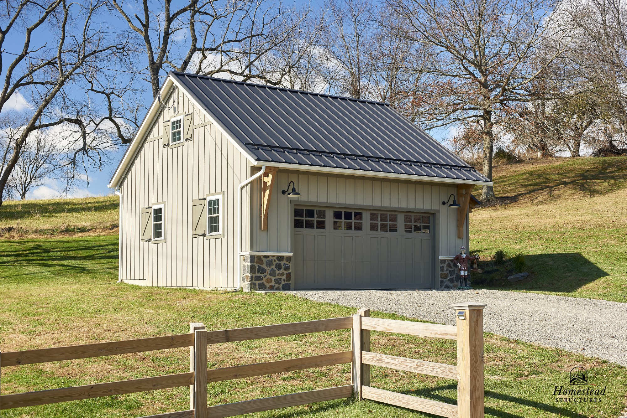 2 Car Garage | Prefabricated Garage | Homestead Structures