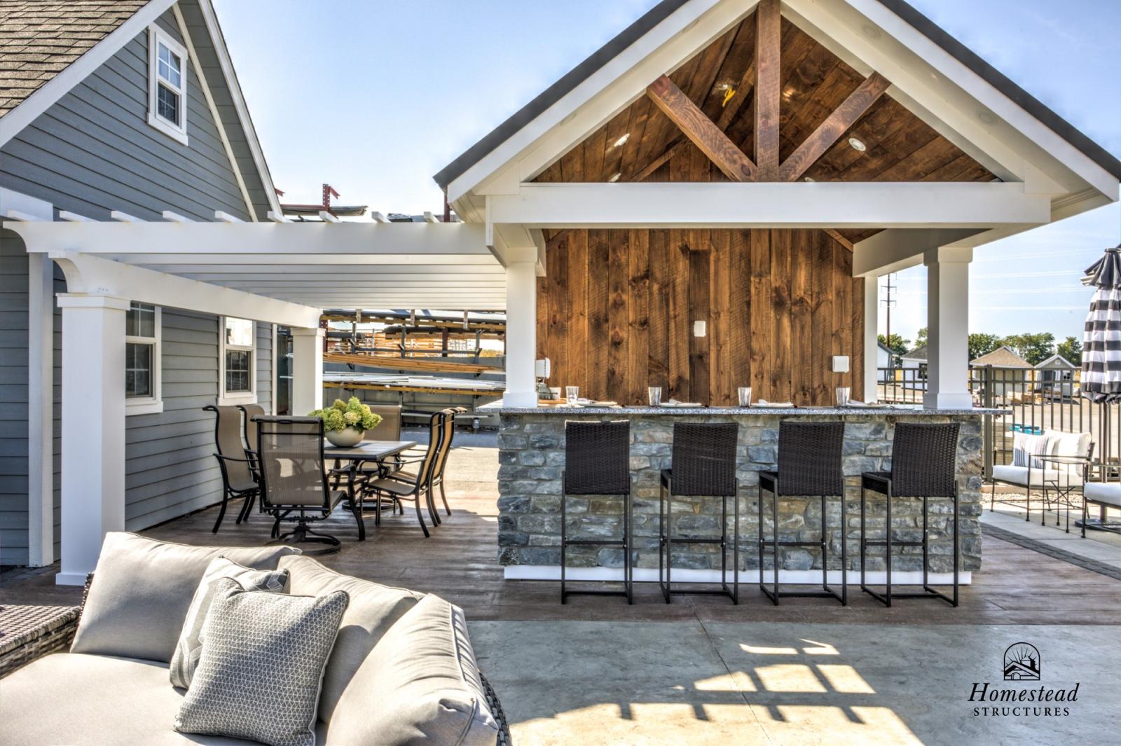Display 5 - 10' x 14' A-Frame Siesta Poolside Bar | Homestead Structures