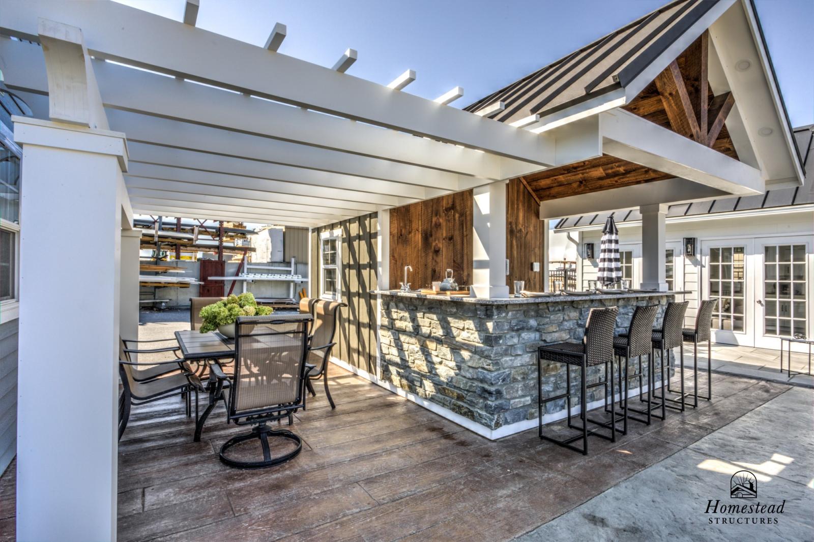 Display 5 - 10' x 14' A-Frame Siesta Poolside Bar | Homestead Structures