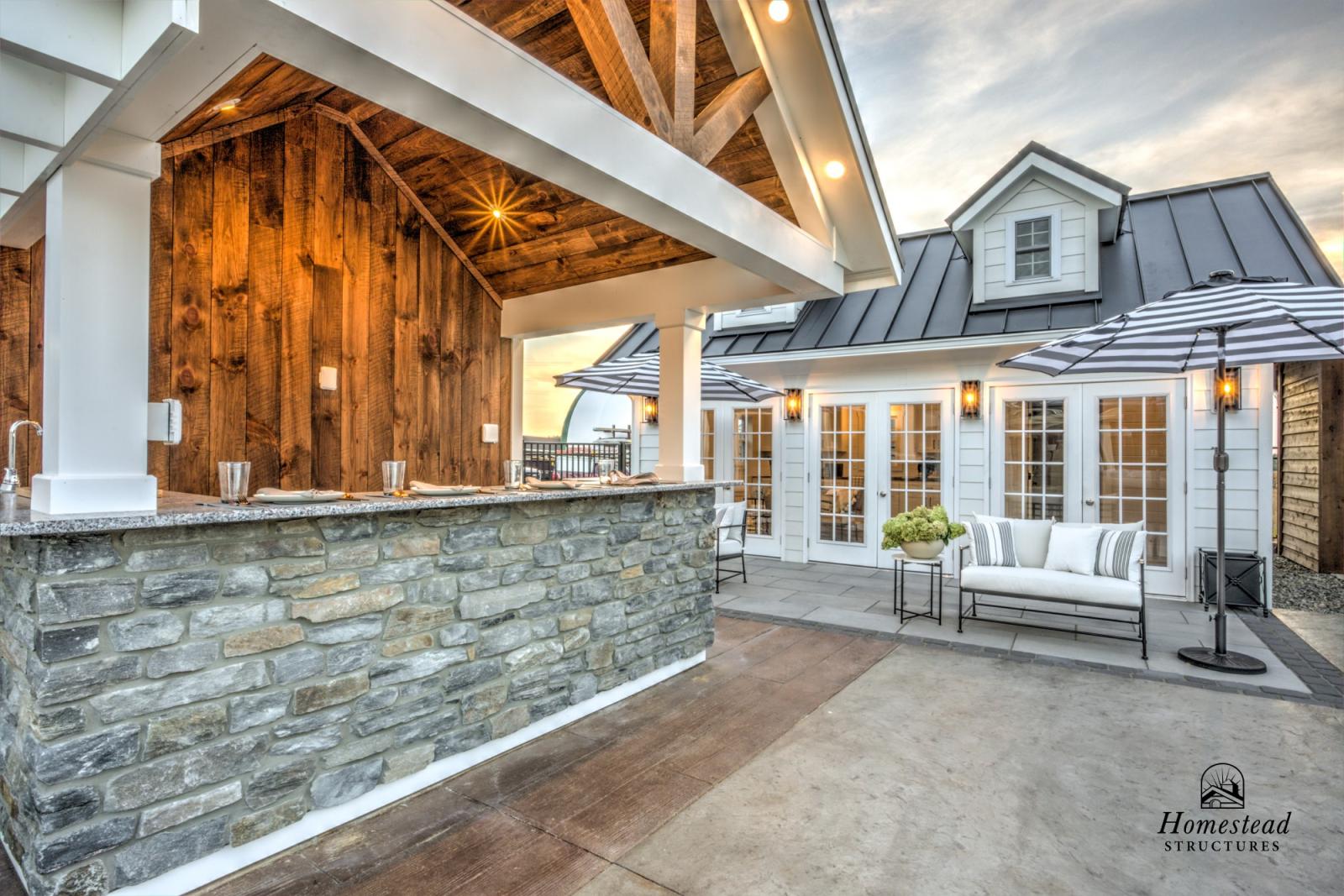 Display 5 - 10' x 14' A-Frame Siesta Poolside Bar | Homestead Structures