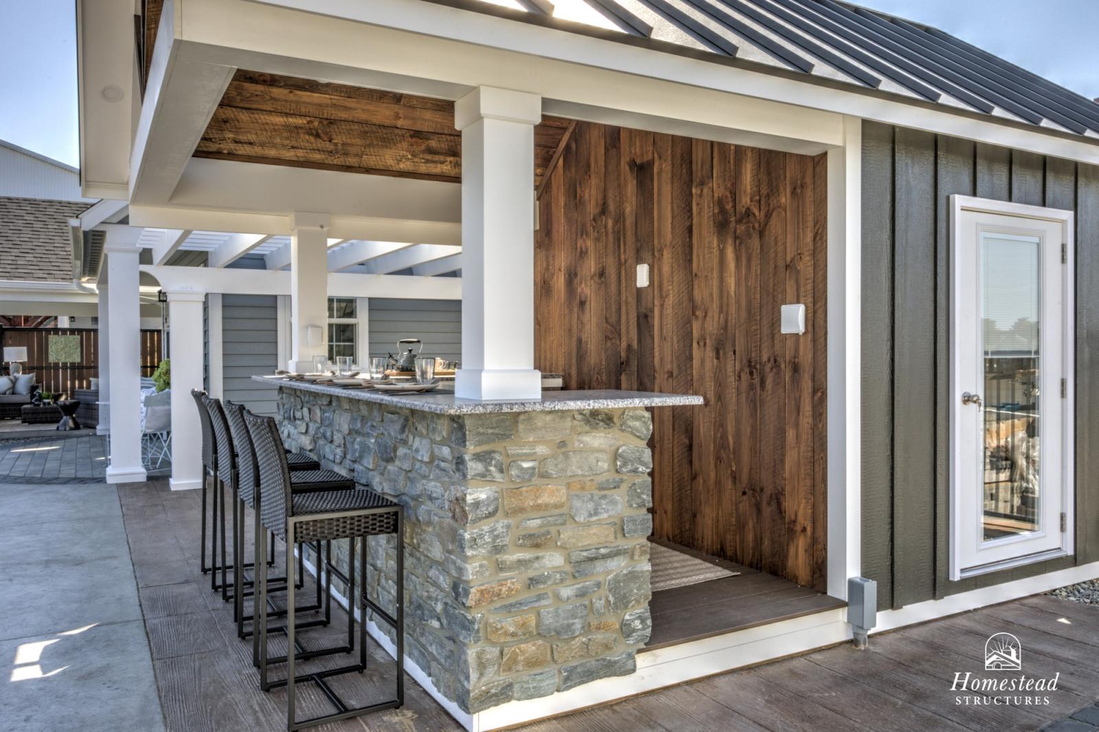 Display 5 - 10' x 14' A-Frame Siesta Poolside Bar | Homestead Structures