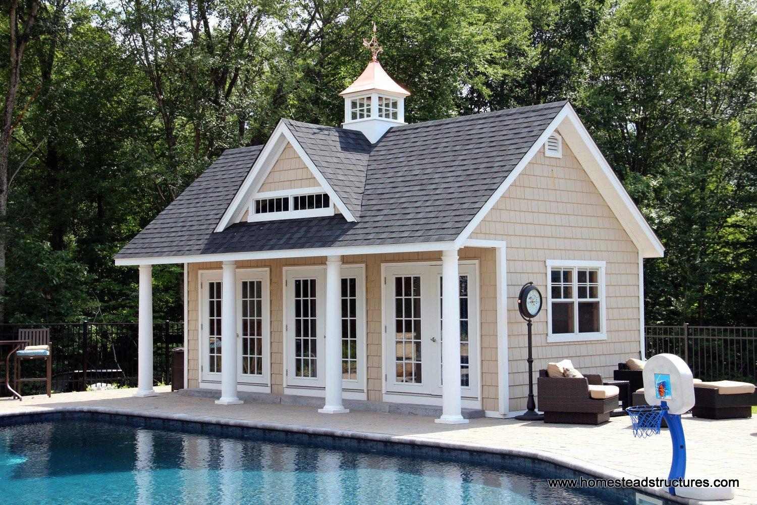 Heritage Pool House - Exterior Shots | Homestead Structures
