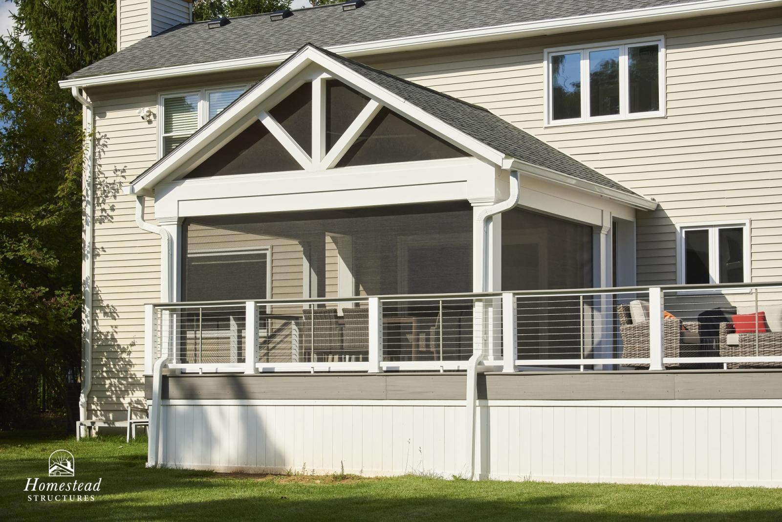 16' x 16' Attached Pavilion in Warren NJ | Homestead Structures
