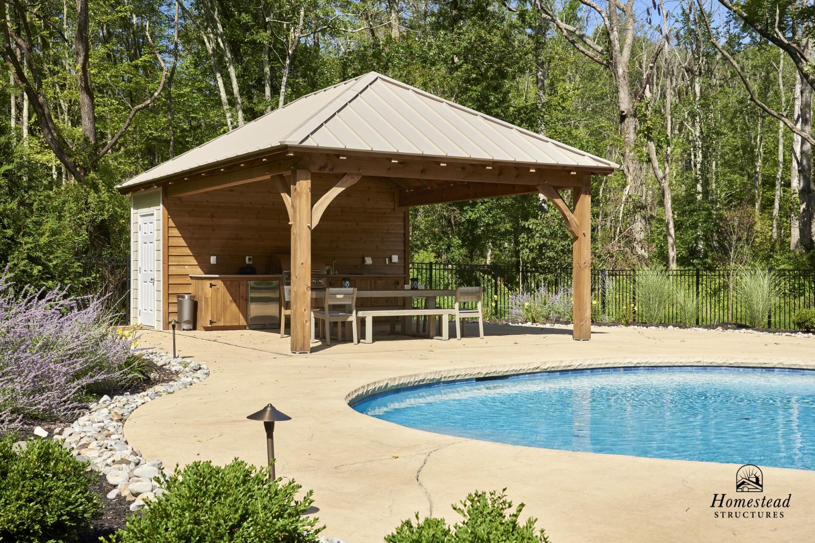 Cozine Timber Frame Pool House - Quakertown, PA | Homestead Structures