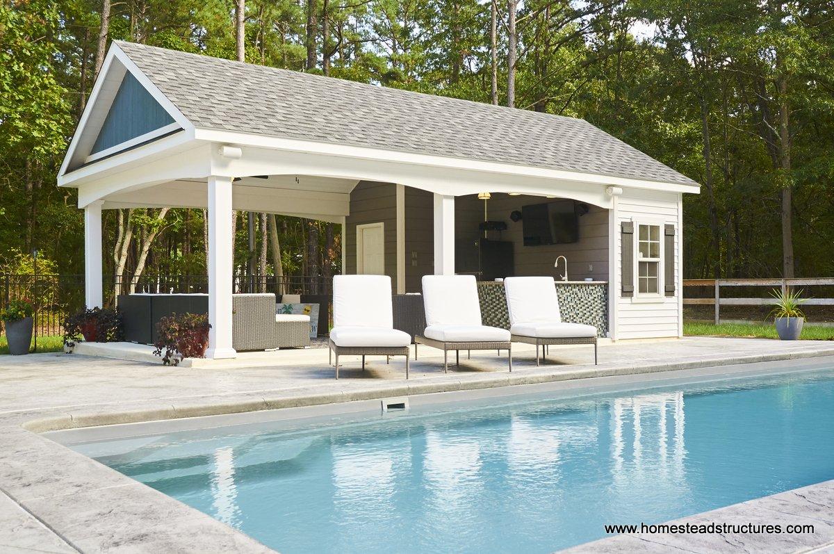 Avalon Pool House - Exterior Shots | Homestead Structures