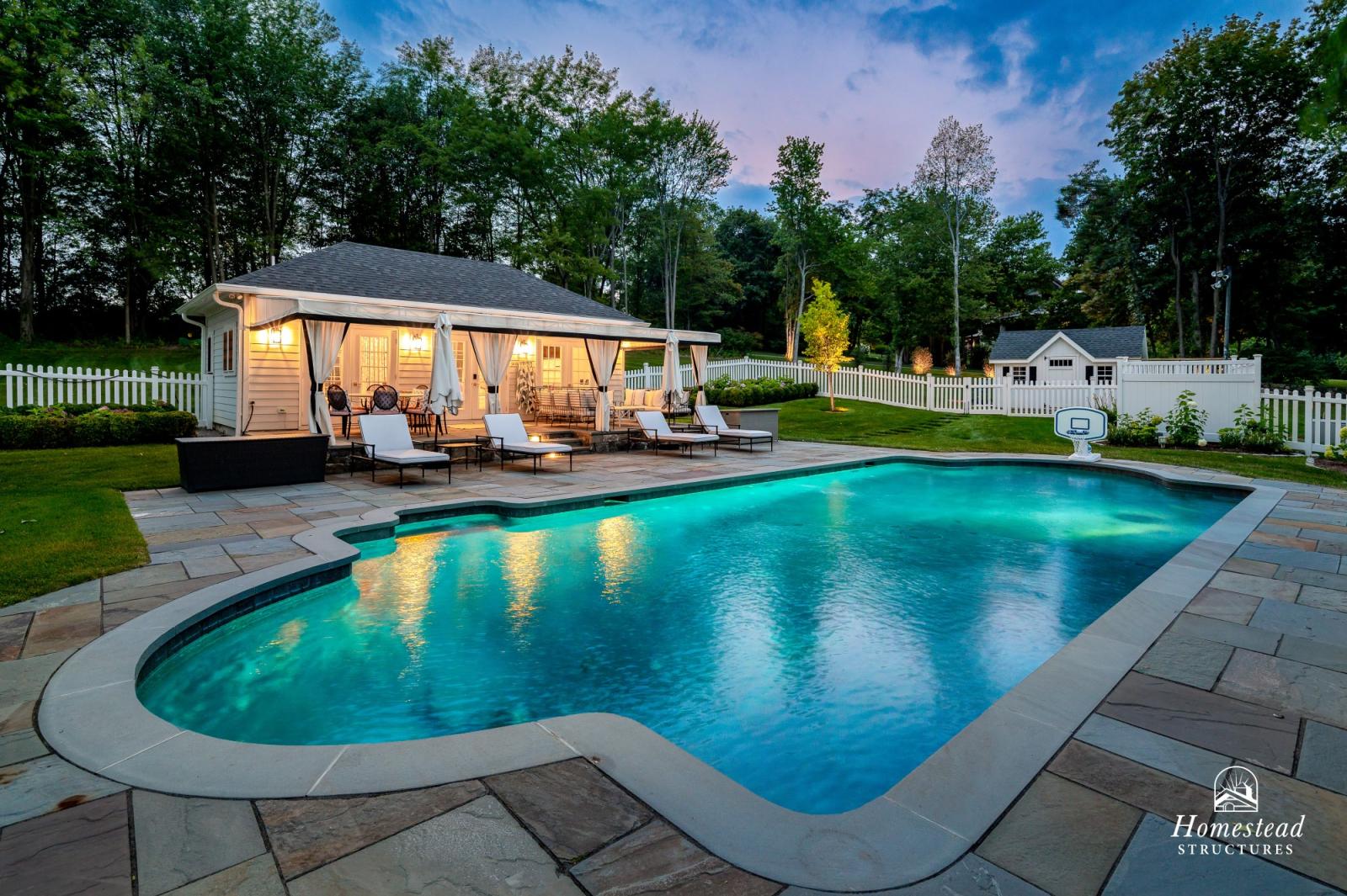 Custom Hip Pool House - Greenwich, CT | Homestead Structures