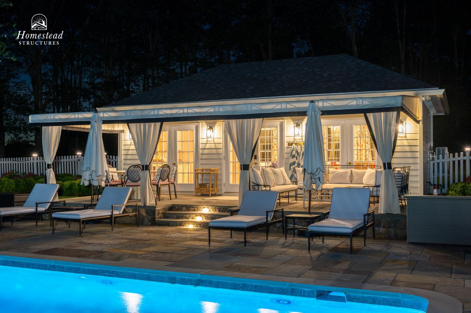Custom Hip Pool House - Greenwich, CT | Homestead Structures