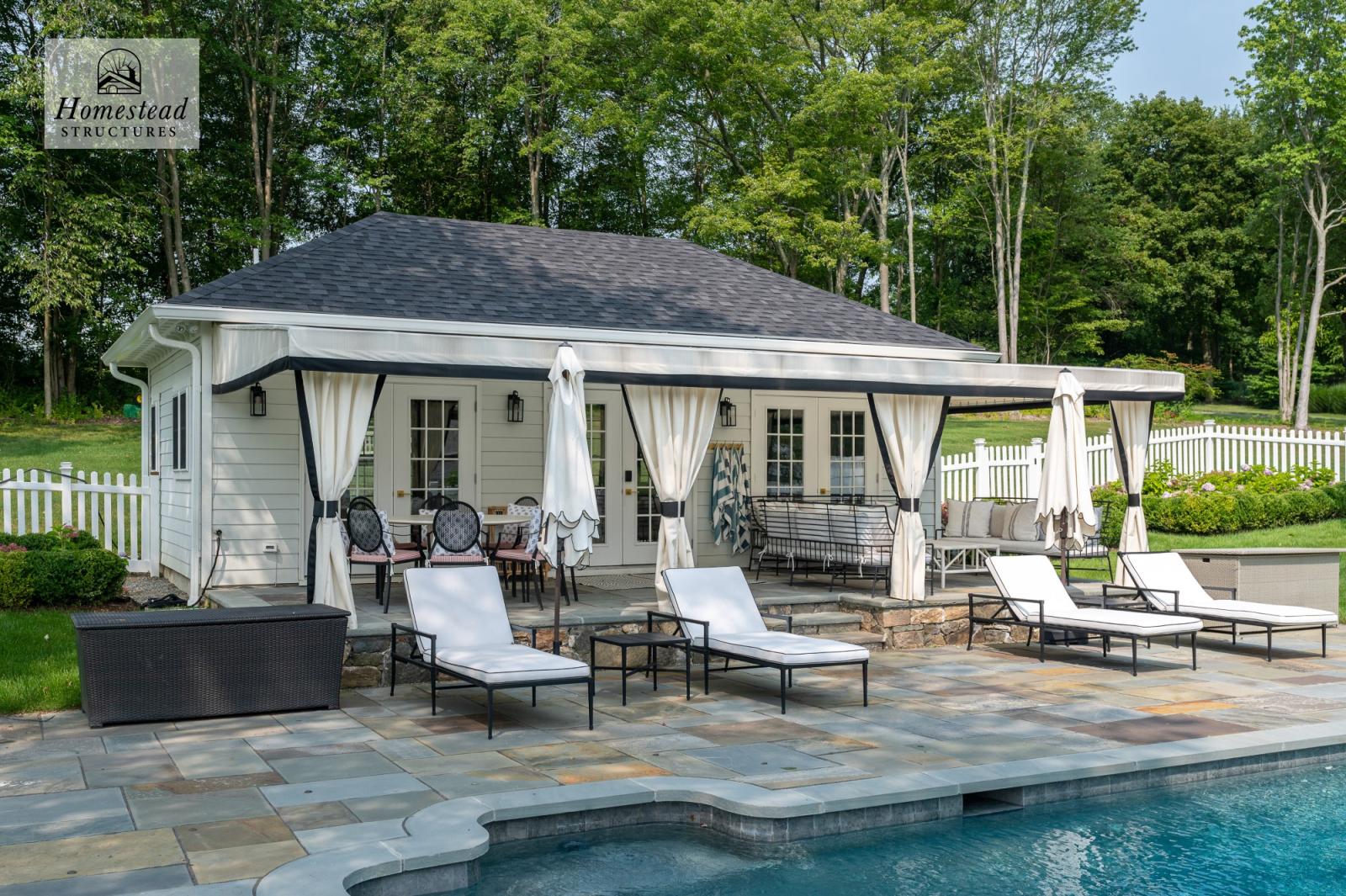 Custom Hip Pool House - Greenwich, CT | Homestead Structures