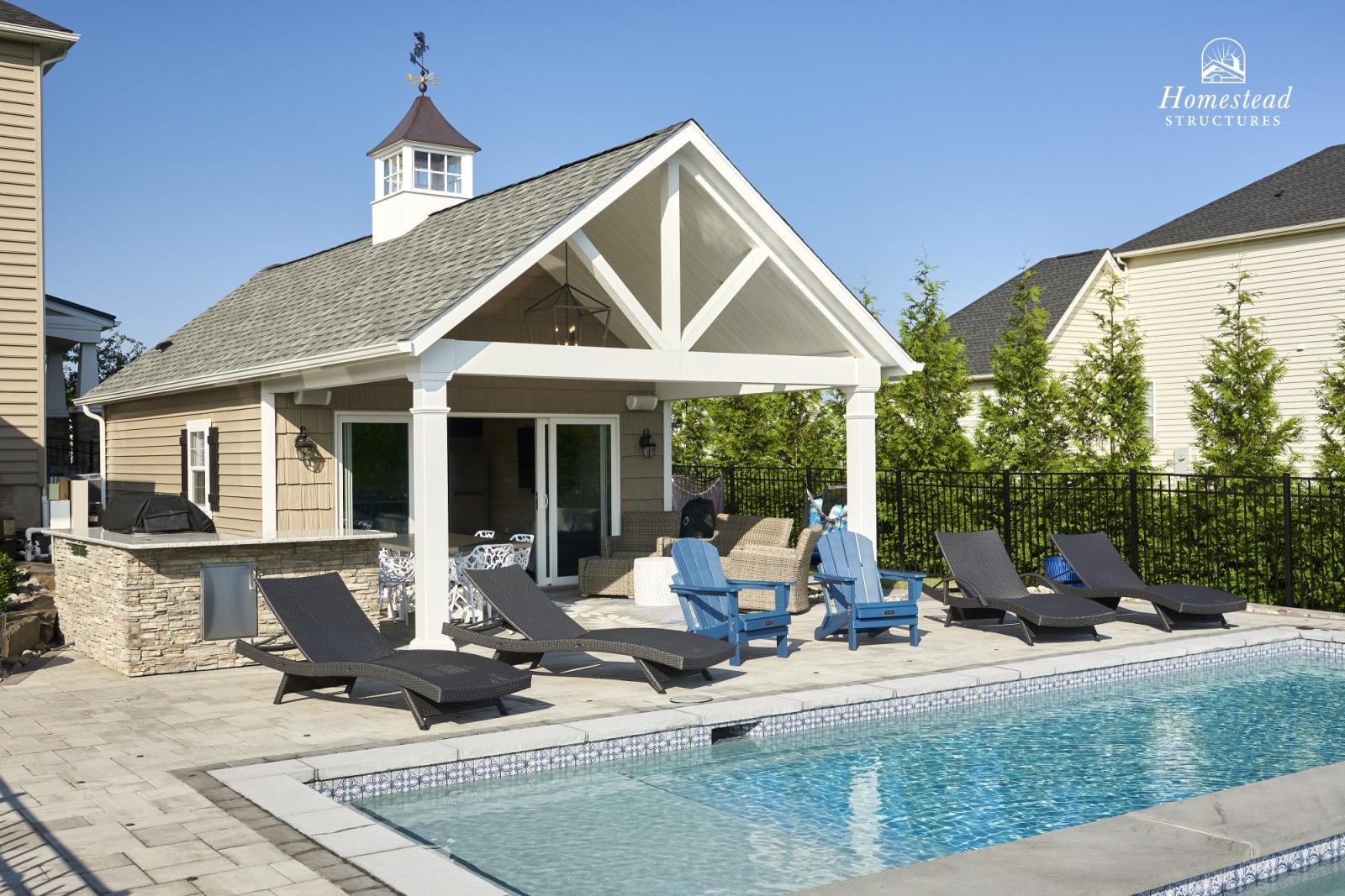 Avalon Pool House - Exterior Shots | Homestead Structures