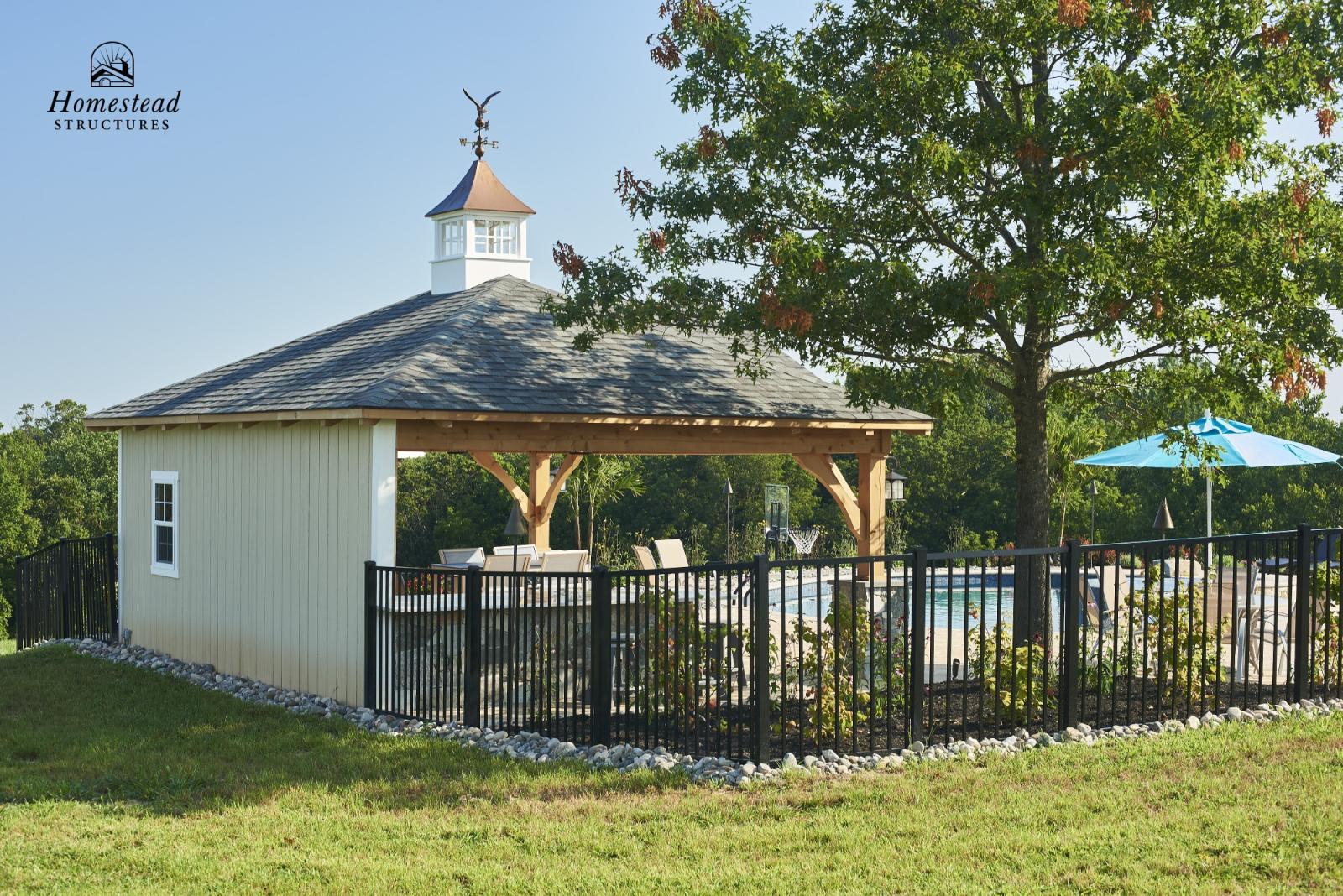 Troppman Timber Frame Pool House - Woodbine, MD | Homestead Structures