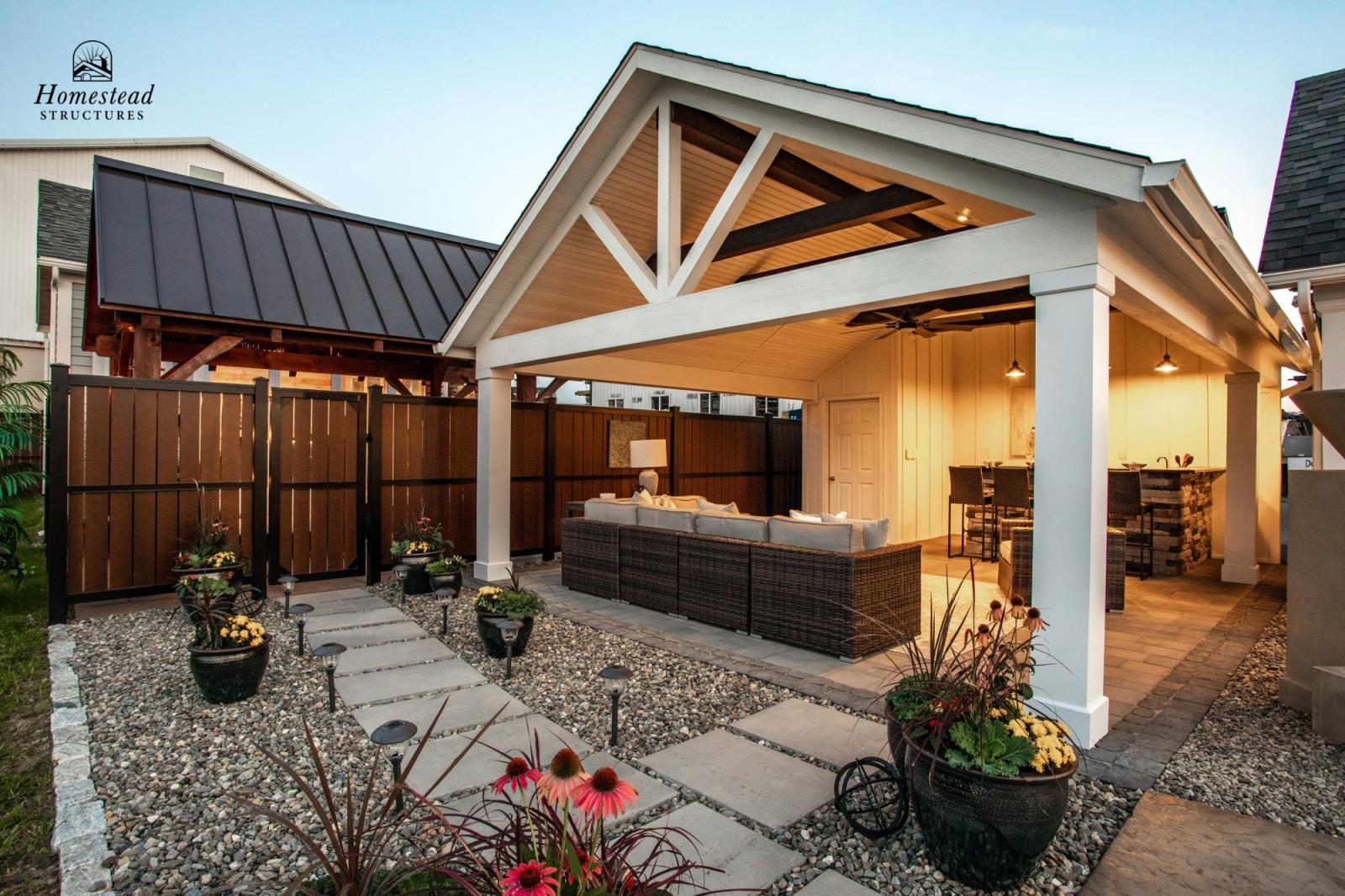 Display 3 - 18' x 24' A-Frame Avalon Pool House | Homestead Structures