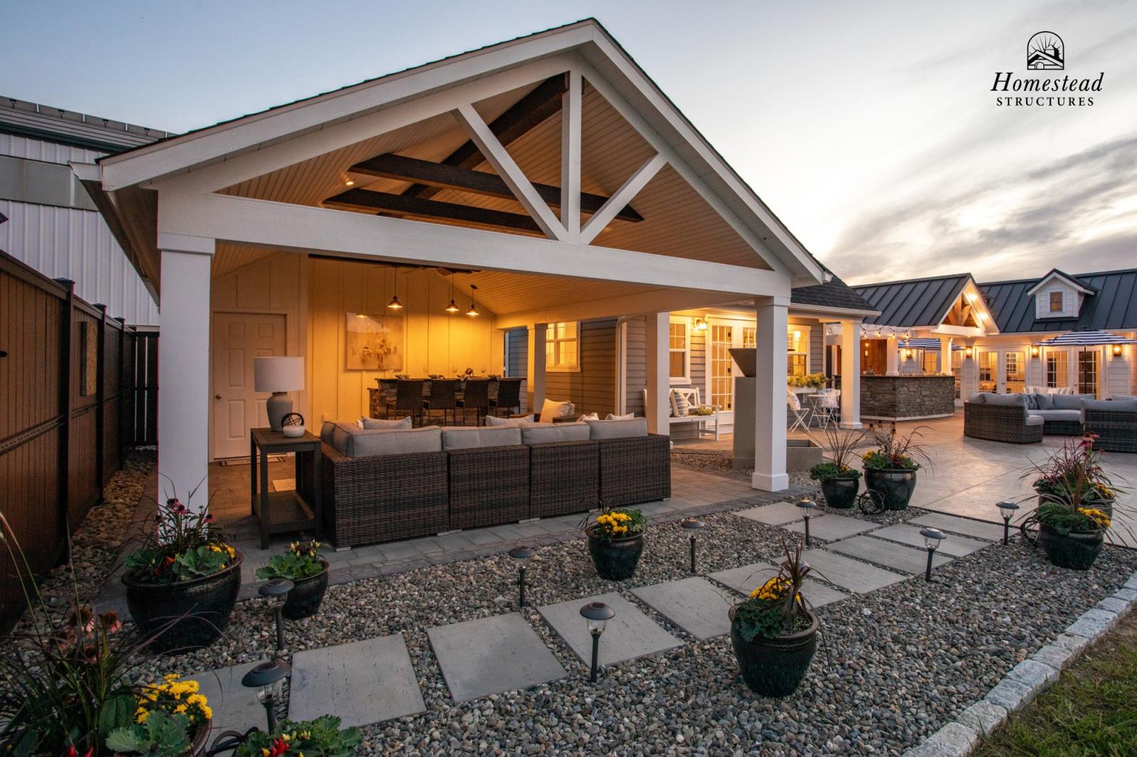 Display 3 - 18' x 24' A-Frame Avalon Pool House | Homestead Structures