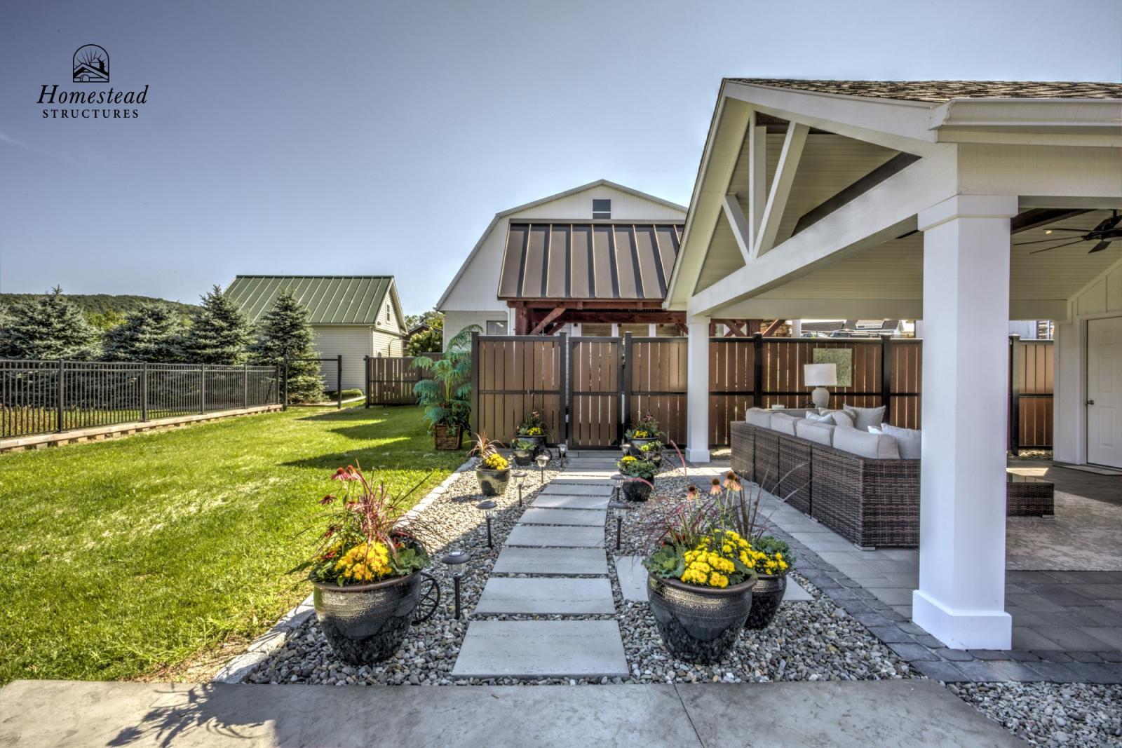 Display 3 - 18' x 24' A-Frame Avalon Pool House | Homestead Structures