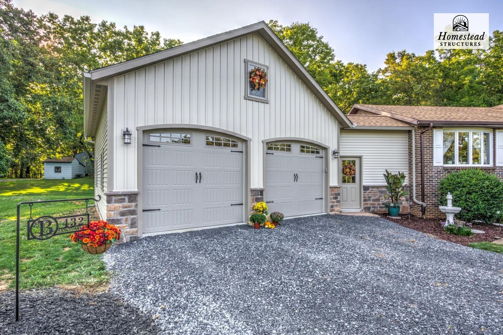 Bovard Attached Garage - Charles Town, WV | Homestead Structures
