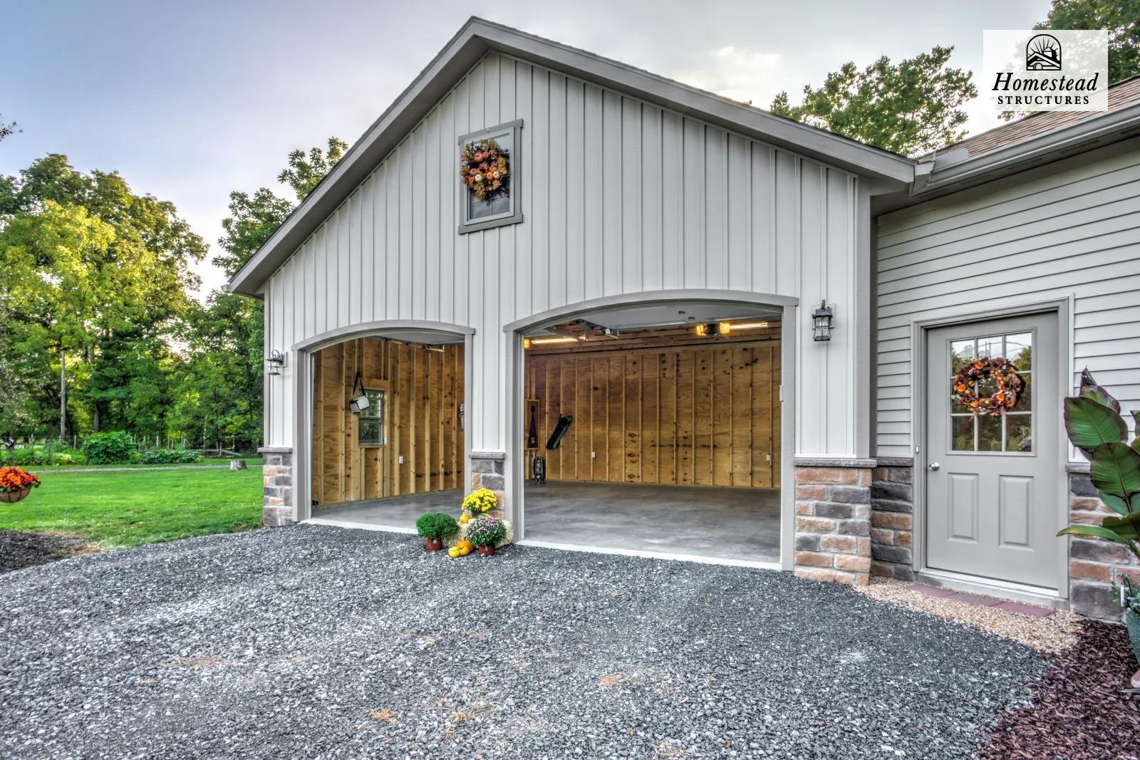 Bovard Attached Garage - Charles Town, WV | Homestead Structures