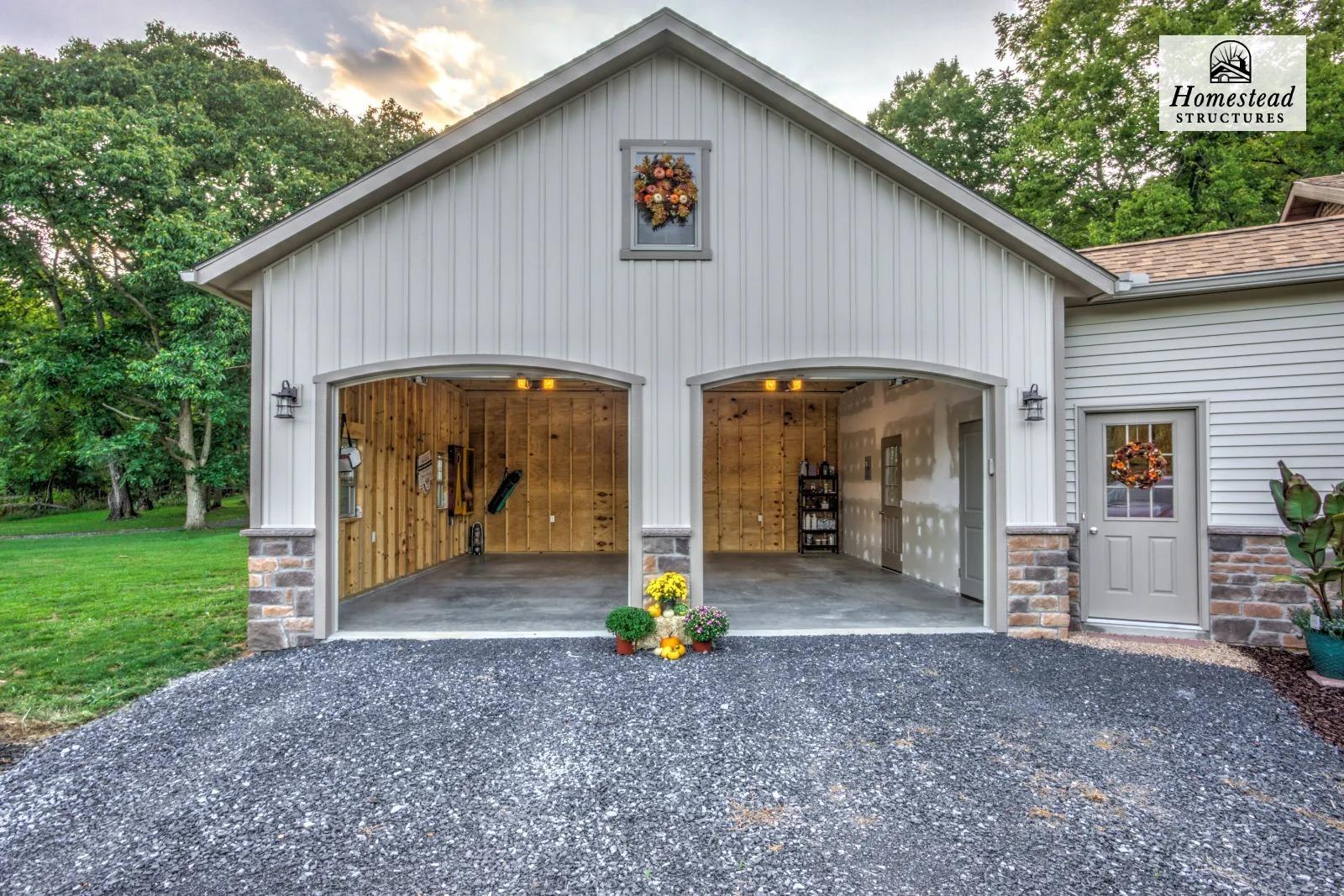 Bovard Attached Garage - Charles Town, WV | Homestead Structures