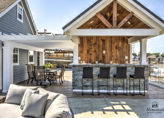 Display 5 - 10' x 14' A-Frame Siesta Poolside Bar | Homestead Structures