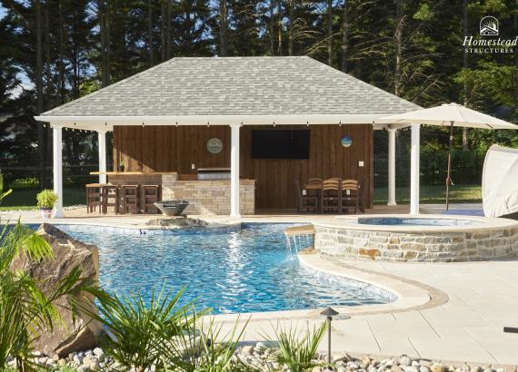 Avalon Pool House - Exterior Shots | Homestead Structures